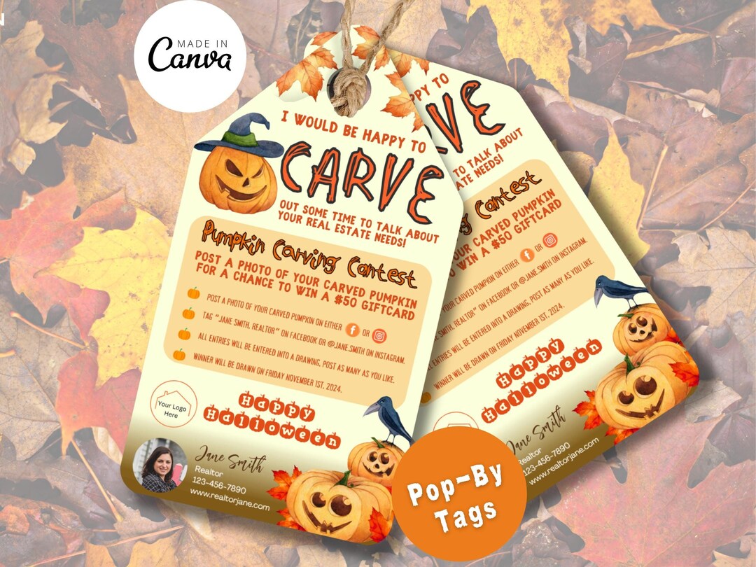 Realtor Halloween Pumpkin Carving Contest Pop by Tags (digital Download ...