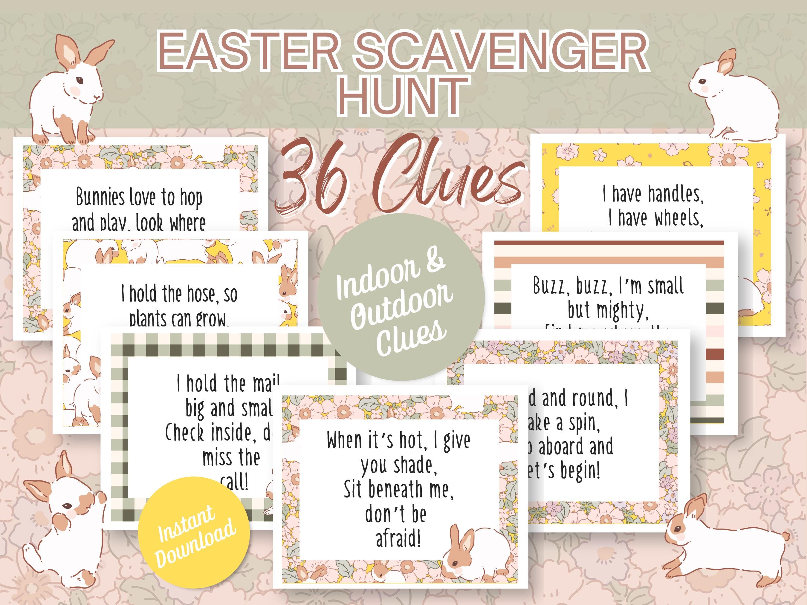 Easter Scavenger Hunt for Kids, Outdoor Easter Scavenger Hunt,easter ...