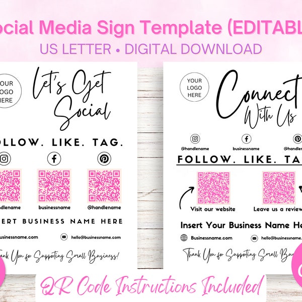 Lets Get Social Sign - Etsy