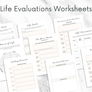 Life Audit Workbook, Journal and Goal Planner, Self Assessment ...