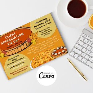 Editable Pie Party Invitation, Pie Day Party, Small Business, Client ...