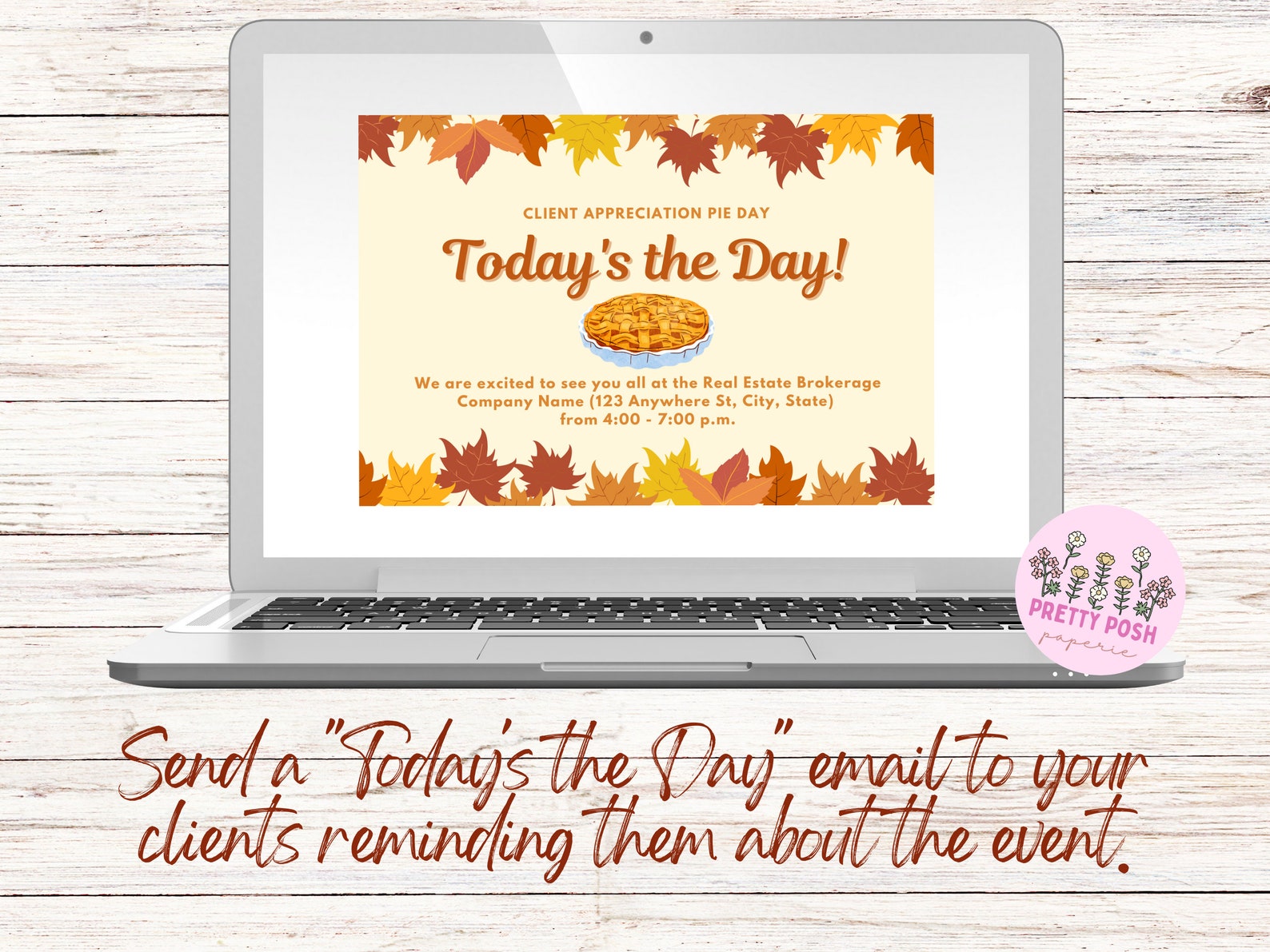 Editable Pie Party Invitation, Pie Day Party, Small Business, Client ...