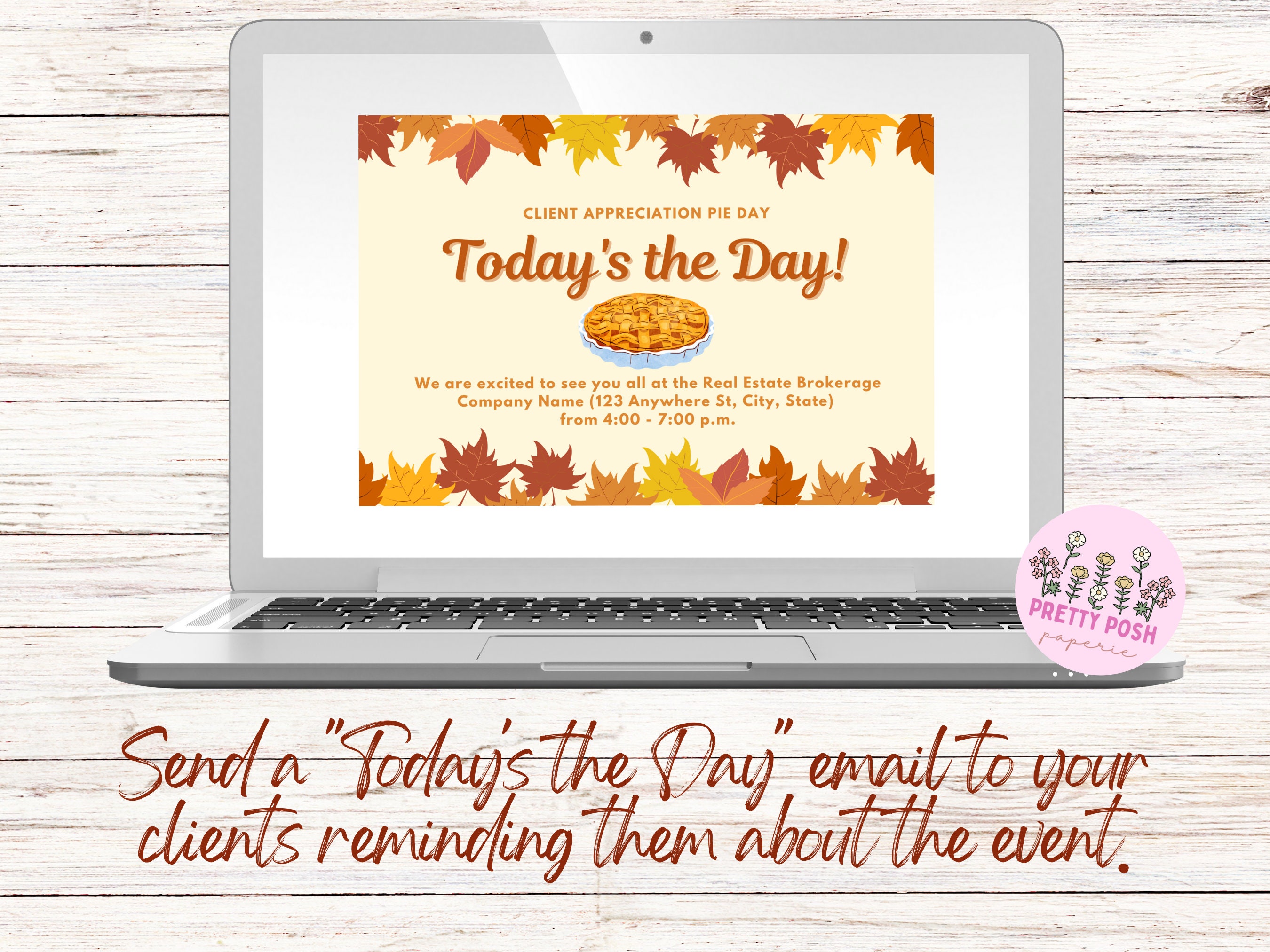 Editable Pie Party Invitation, Pie Day Party, Small Business, Client ...