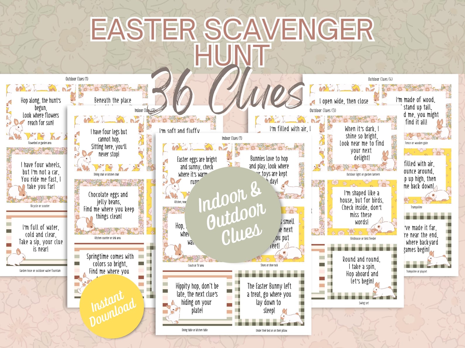 Easter Scavenger Hunt for Kids, Outdoor Easter Scavenger Hunt,easter ...