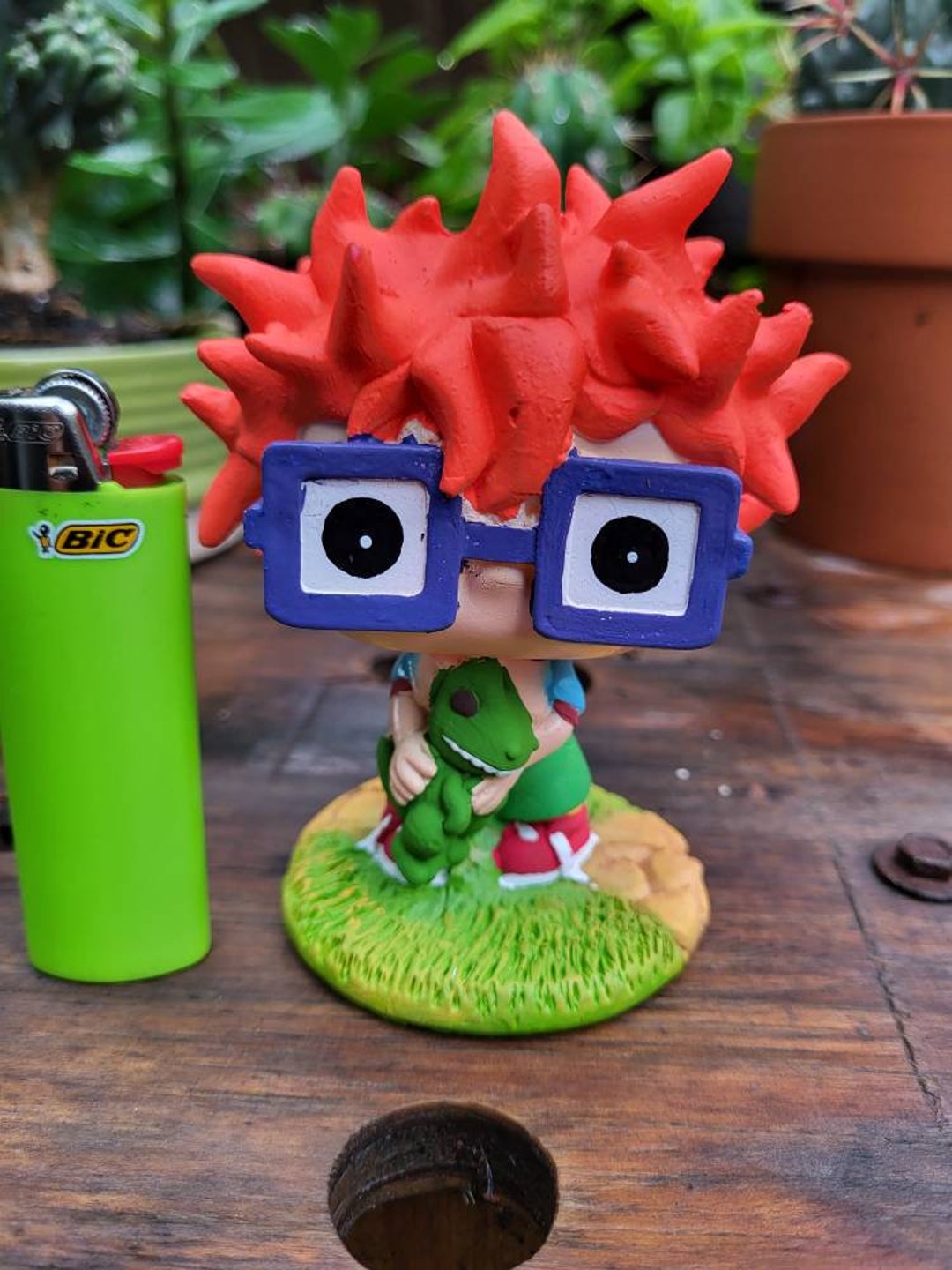 Chuckie Finster Funko Planter Pot Handpainted Unique Rugrats - Etsy
