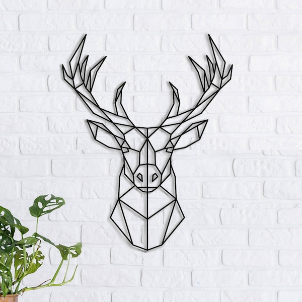 Geometric Deer - Etsy