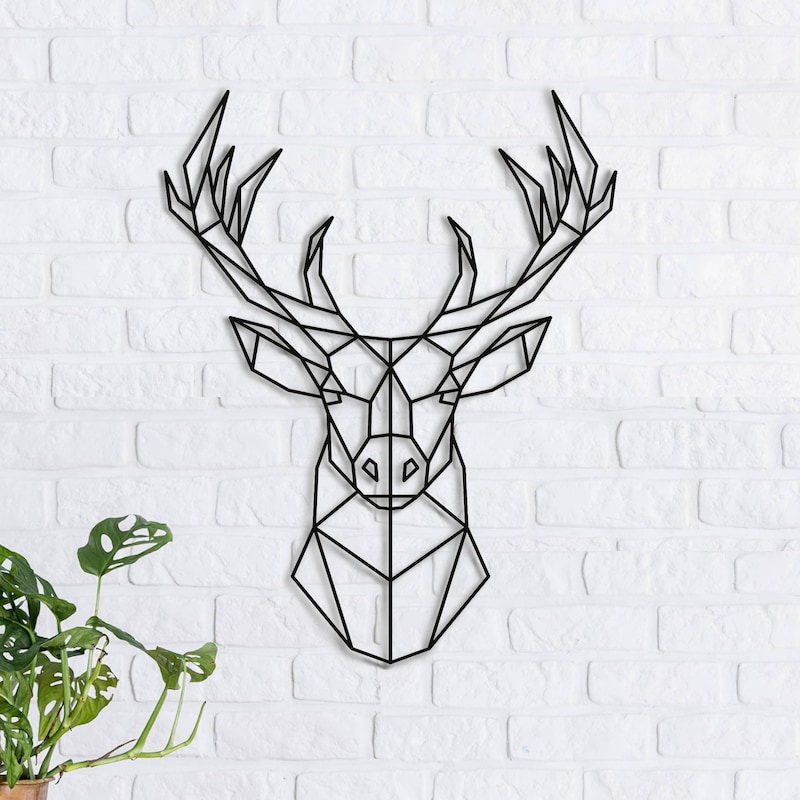 Geometric Deer - Etsy