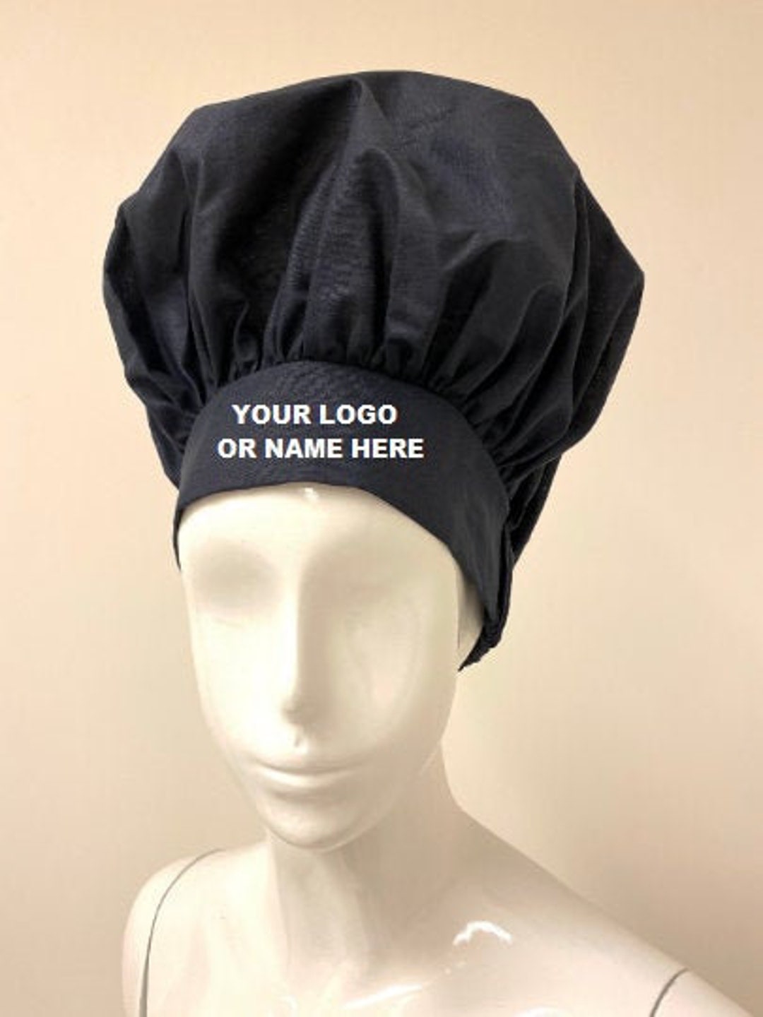 Custom Embroidered Chef Hat: Personalized Black Cotton Cook Hat - Etsy