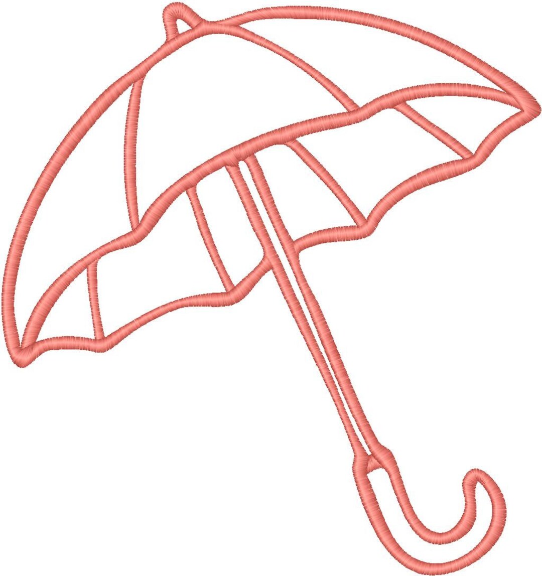 Umbrella Embroidery Design: 7 Sizes (instant Download) - Etsy