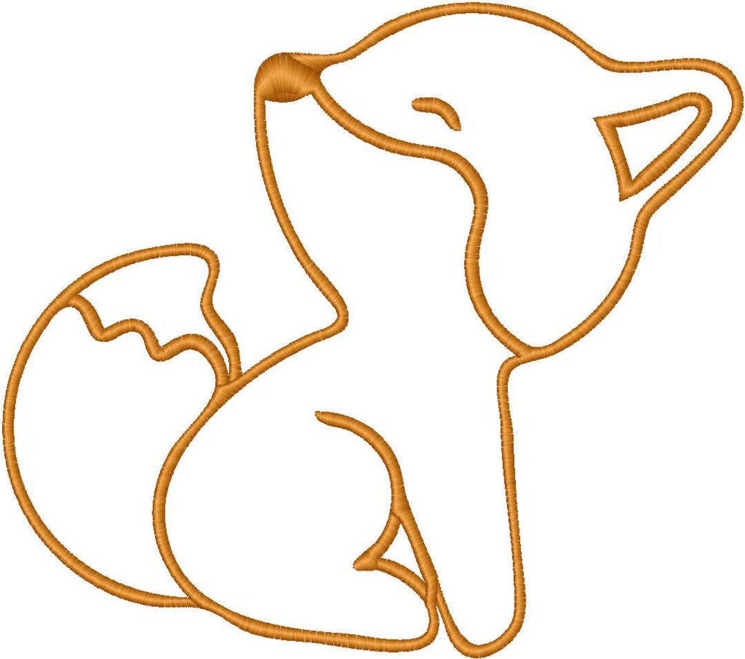 Fox Embroidery Design, 7 Sizes, , Fox Embroidery, Machine Embroidery ...