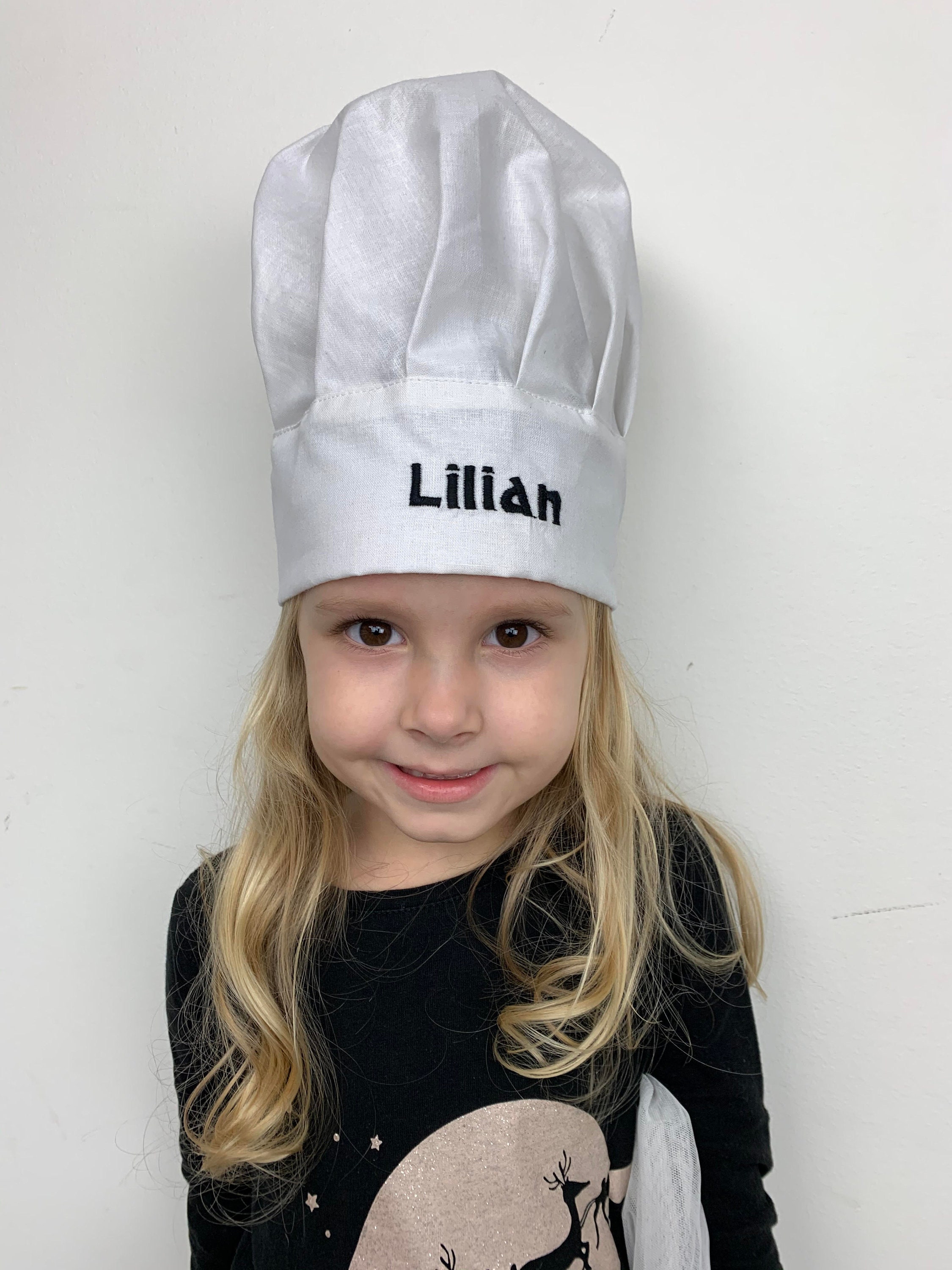 Custom Chef's Hat in White Color for Kids and Name Chef | Etsy