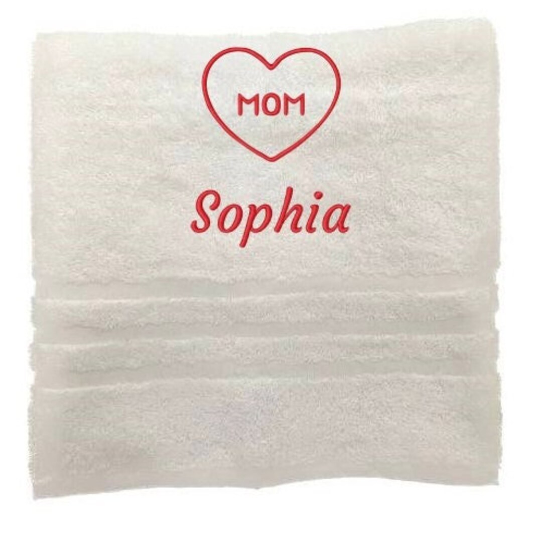 Personalized Embroidered Cotton Towel: Custom Name Gift - Etsy