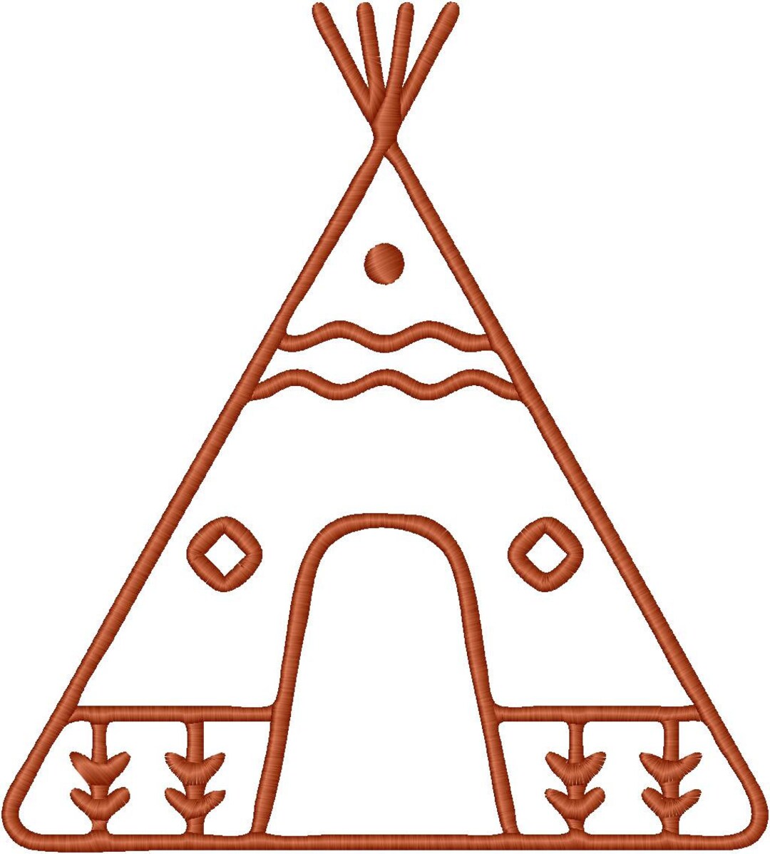 Teepee Embroidery Design , 7 Sizes , Embroidery, Teepee Embroidery ...