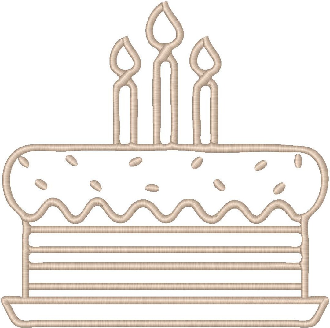 Cake Embroidery Design, 7 Sizes , Embroidery ,cake Embroidery ,cake ...