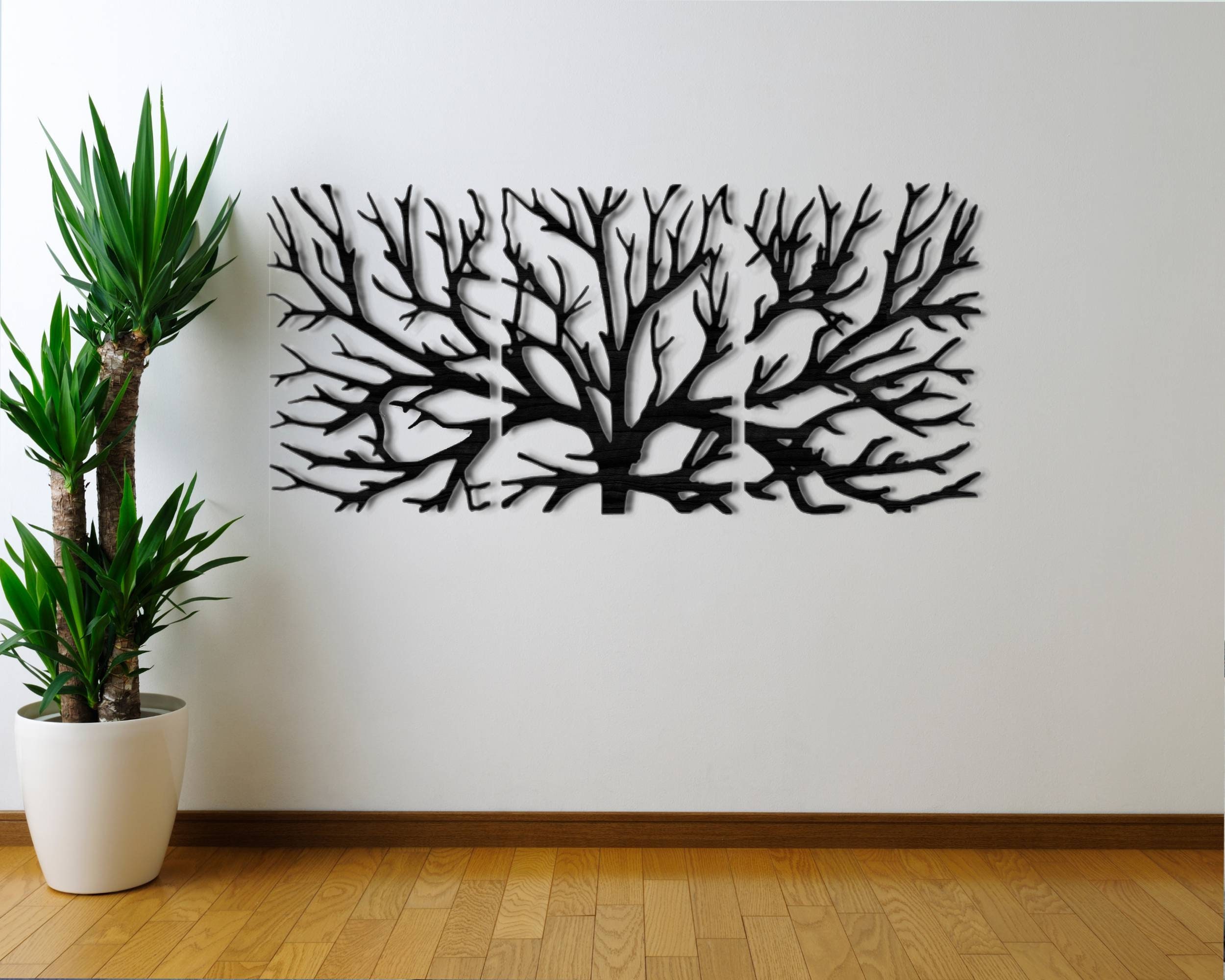 Large Tree Wall Decoration Wooden Tree Wall Decoration Home - Etsy