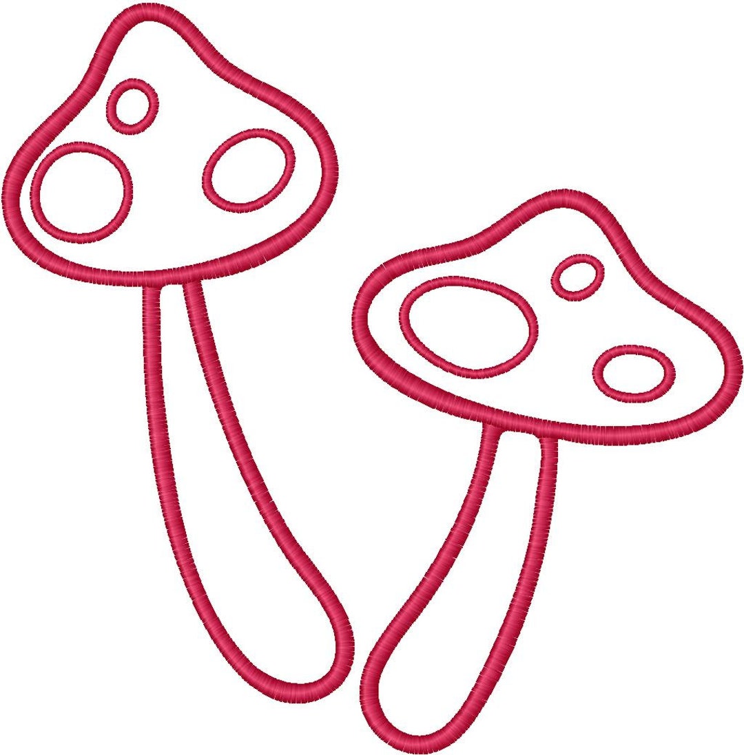 Mushroom Embroidery Design, 7 Sizes ,mushroom Embroidery, Embroidery ...