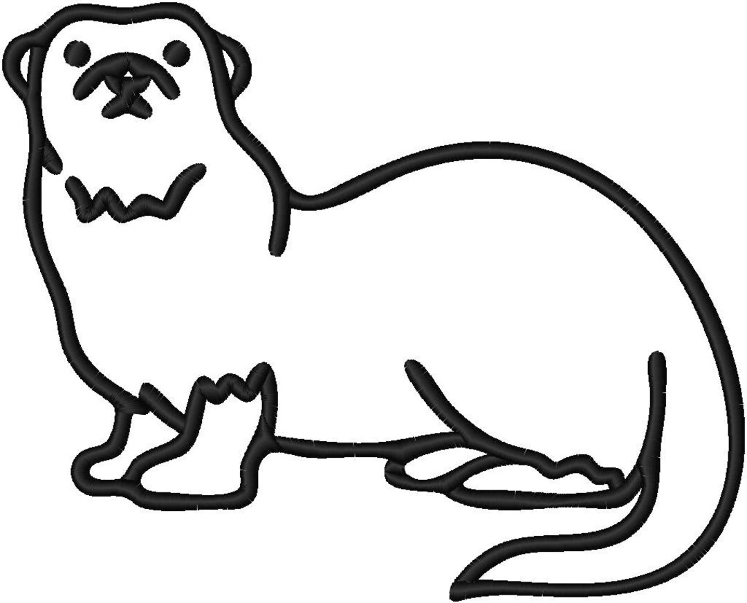 Otter Embroidery Design, 7 Sizes, , Otter Embroidery, Machine ...