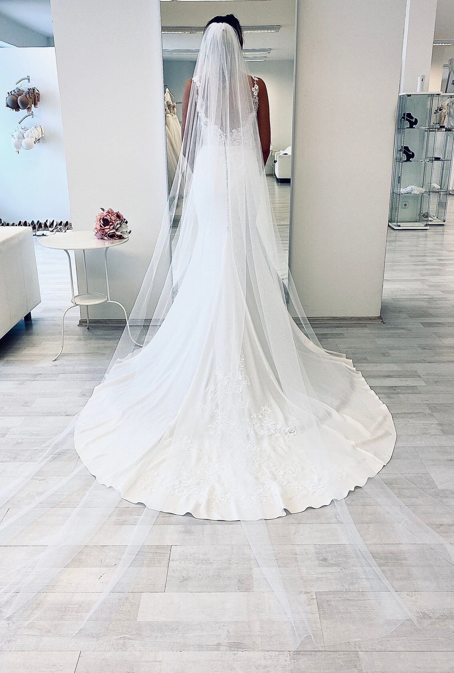 Wedding Veil Tulle Bridal Veil Wedding Long Veil Bride - Etsy UK