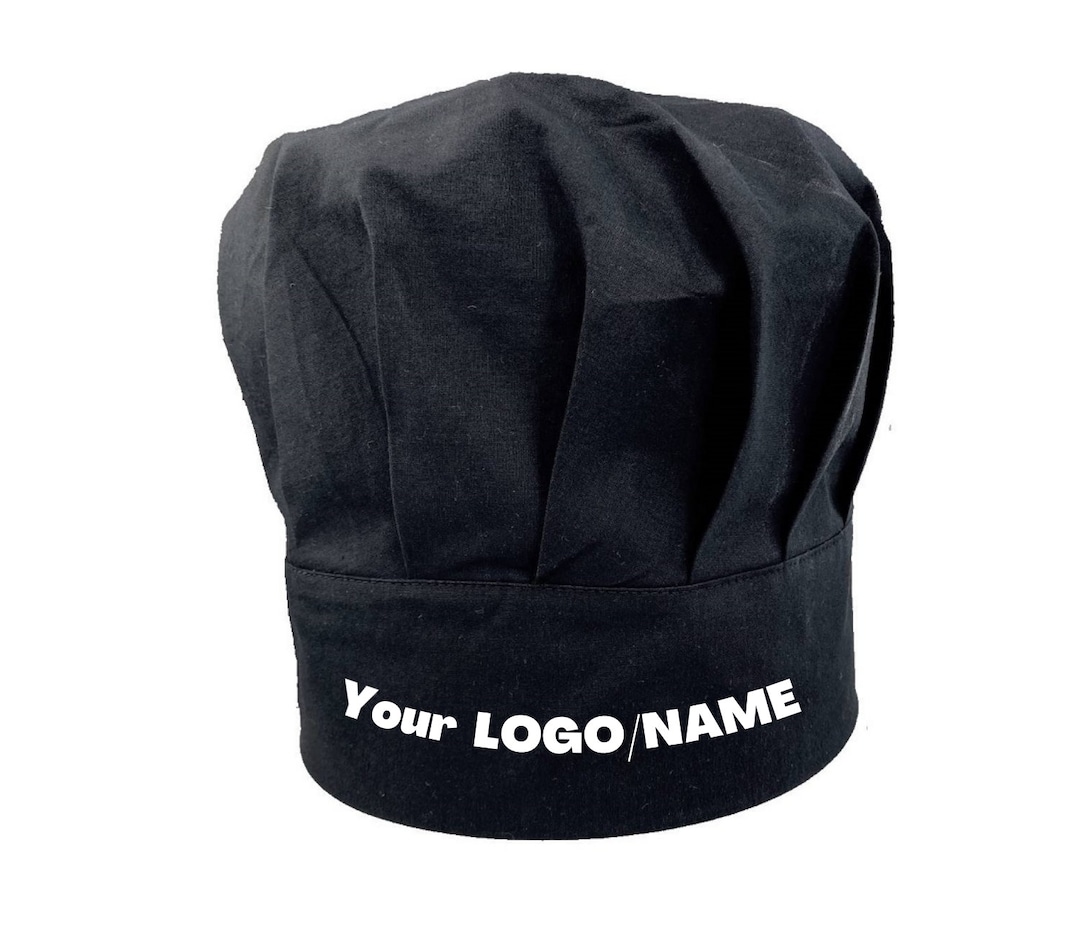 Custom Chef's Hat Personalized Chef Hat Black Custom Logo Name, Company ...