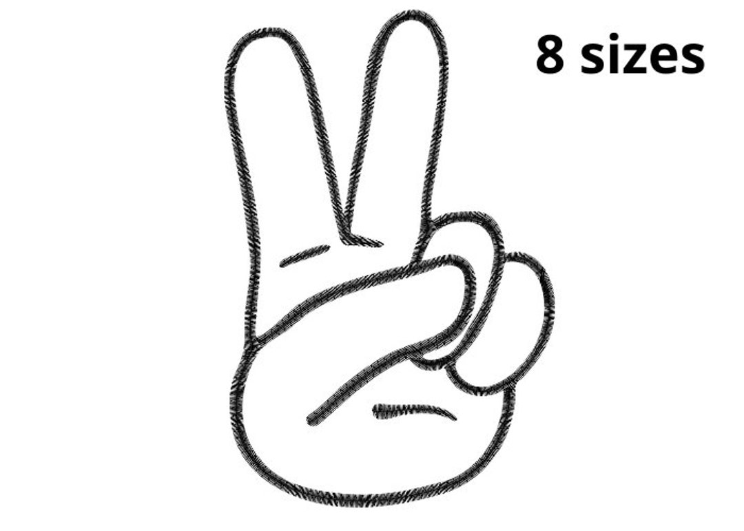 Peace Sign Embroidery Design, 8 Sizes, Peace Sign Design, Peace ...
