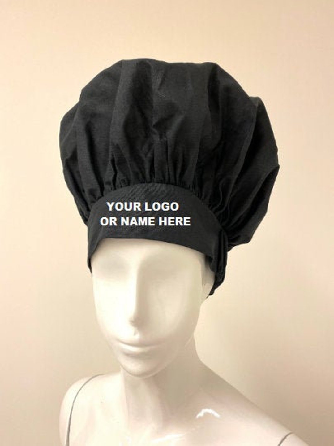 Custom Chef's Hat, Personalized Chef Hat in Black Color, Embroidered ...