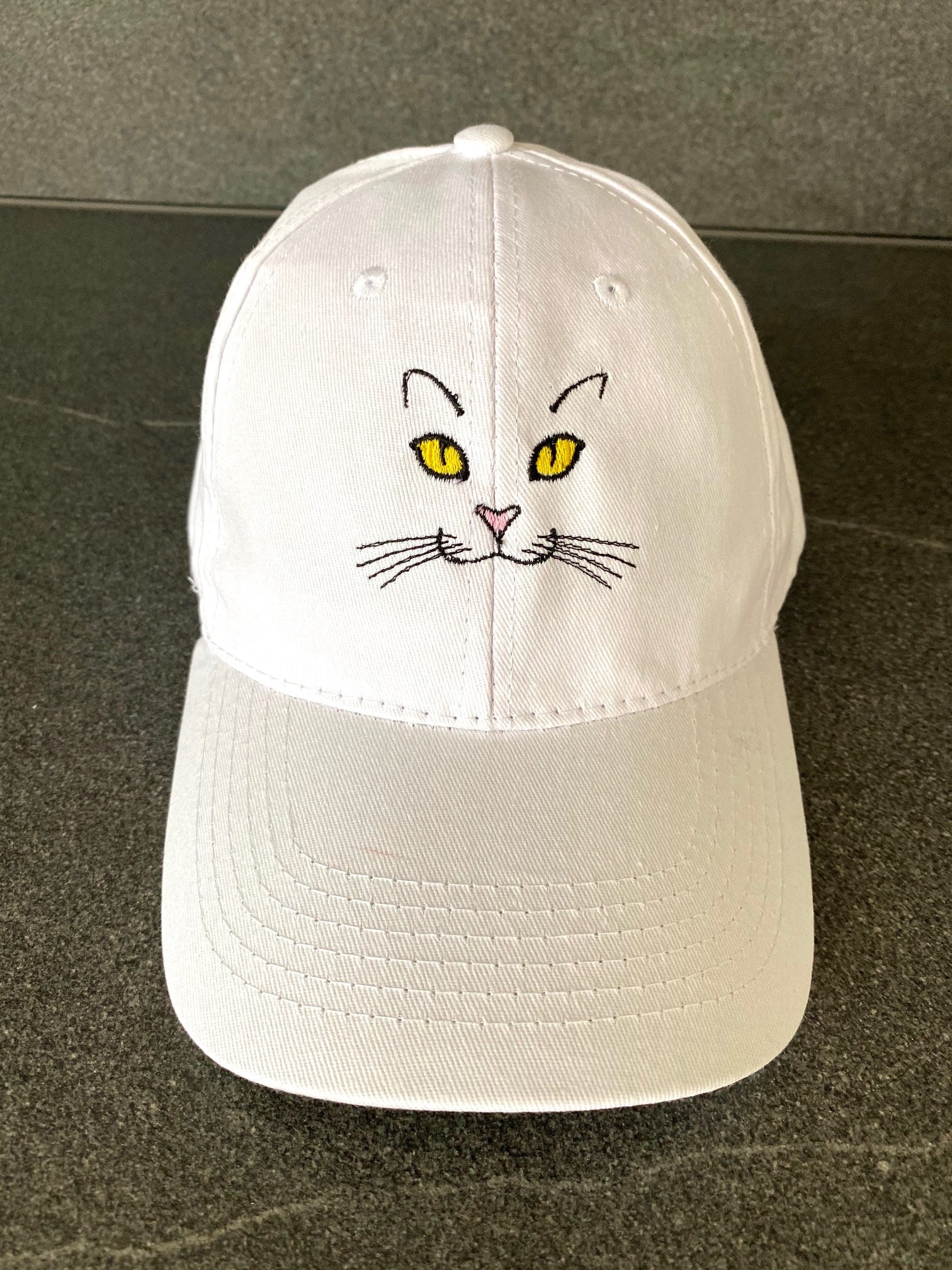 Doll Clothing Hats Embroidery Cats Cap Classic Baseball Caps Cat Face ...