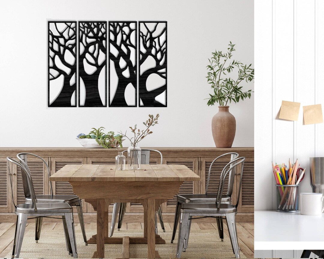 Tree Wall Decoration, Wooden Tree Decoration Home Decoration Tree Wall ...