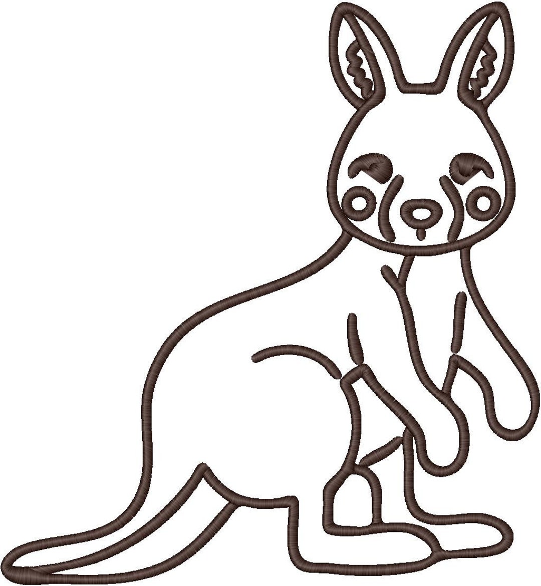 Kangaroo Embroidery Design: 7 Sizes, Machine Embroidery (instant ...