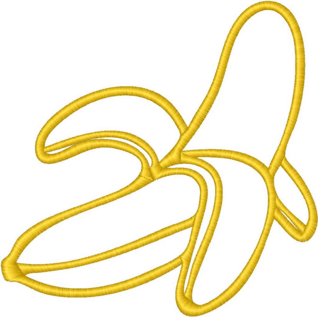 Banana Embroidery Design, 7 Sizes, , Banana Embroidery, Machine ...