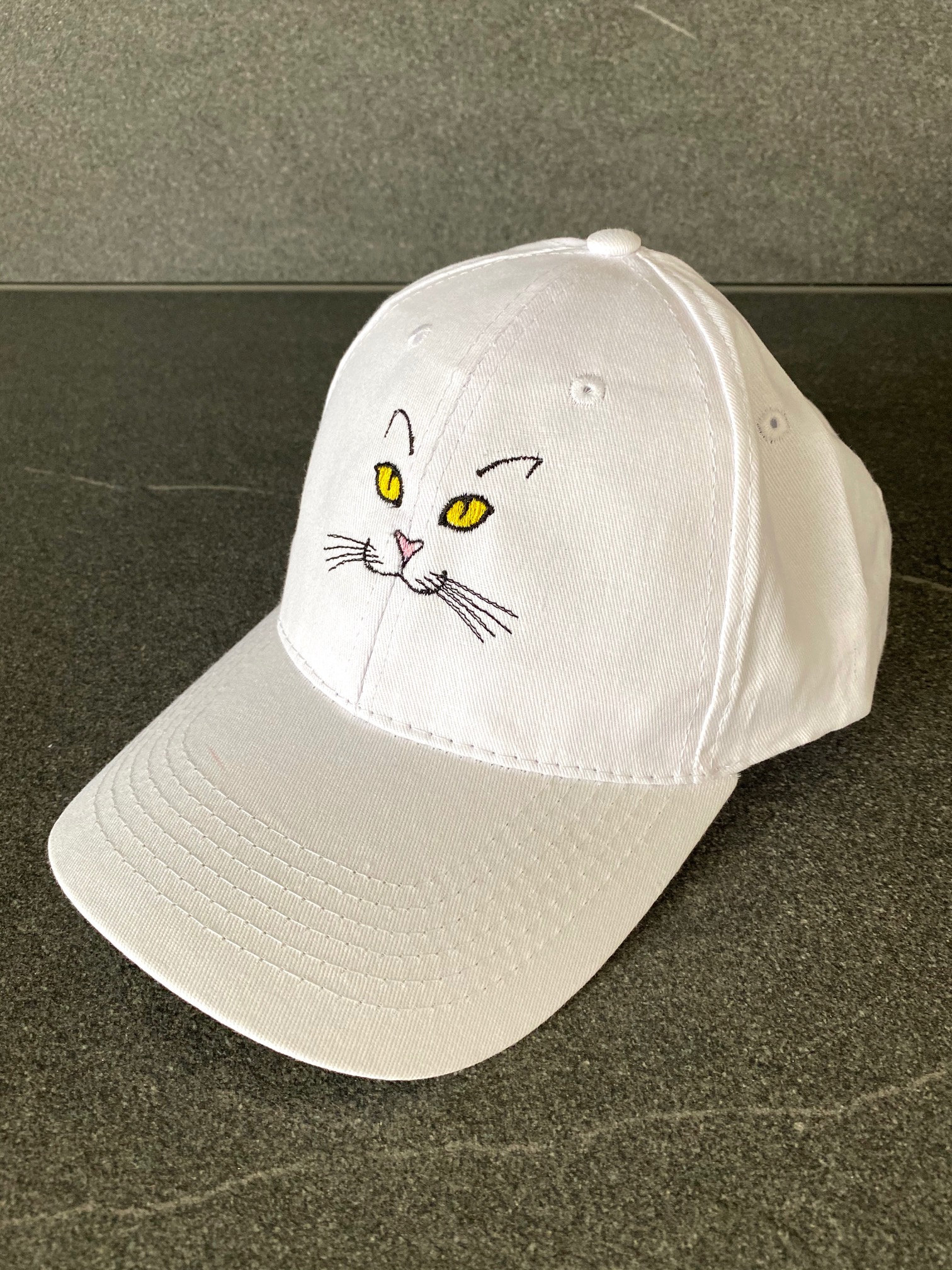 Doll Clothing Hats Embroidery Cats Cap Classic Baseball Caps Cat Face ...