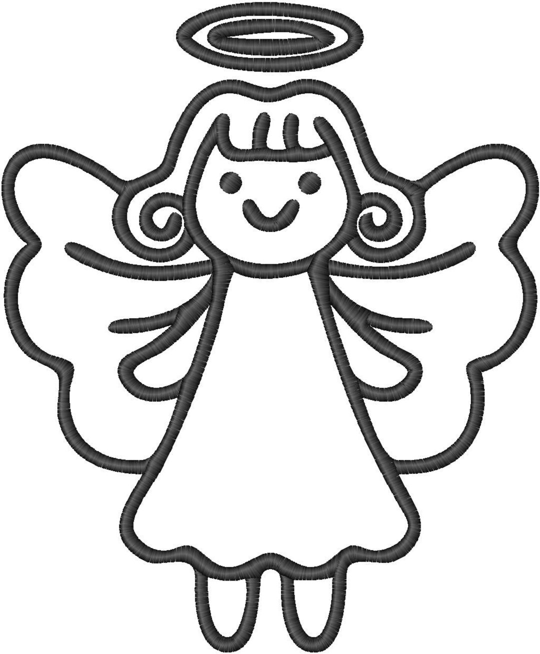 Angel Embroidery Design, 7 Sizes, Angel Embroidery, Embroidery, Machine ...
