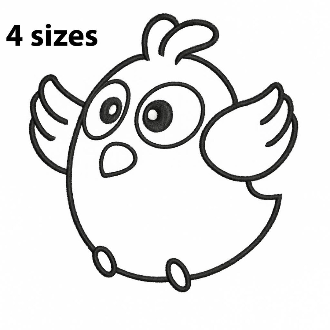 Bird Embroidery Design, 4 Sizes, Cute Bird Embroidery, Machine ...