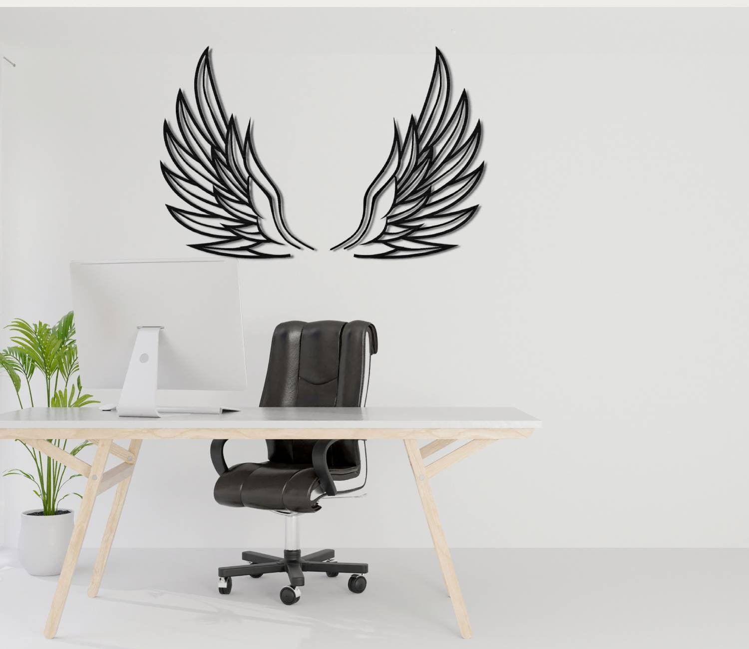 Wings Wall Decoration, Wooden Wings, Home Decoration, Office Decoration ...