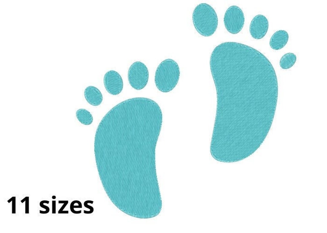 Baby Feet Embroidery Design, 11 Sizes, Cute Baby Feet Embroidery,baby ...