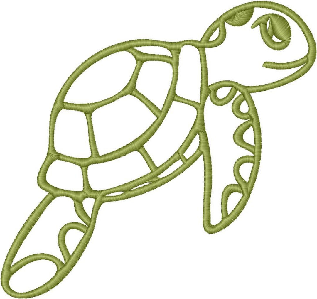 Turtle Embroidery Design, 7 Sizes , Embroidery , Turtle Embroidery ...