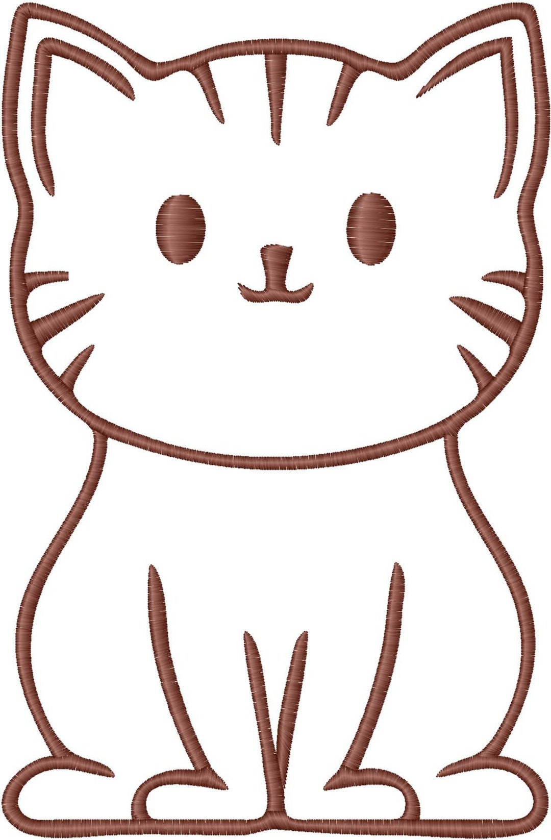 Kitty Embroidery Design, 7 Sizes , Kitty Embroidery, Embroidery ...