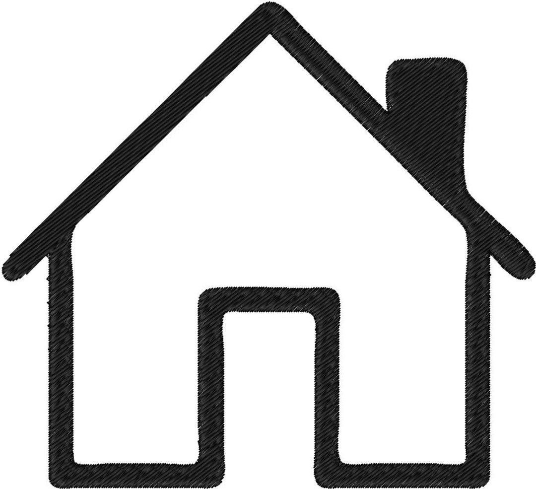 House Embroidery Design, 5 Sizes, House Embroidery, Embroidery, Machine ...