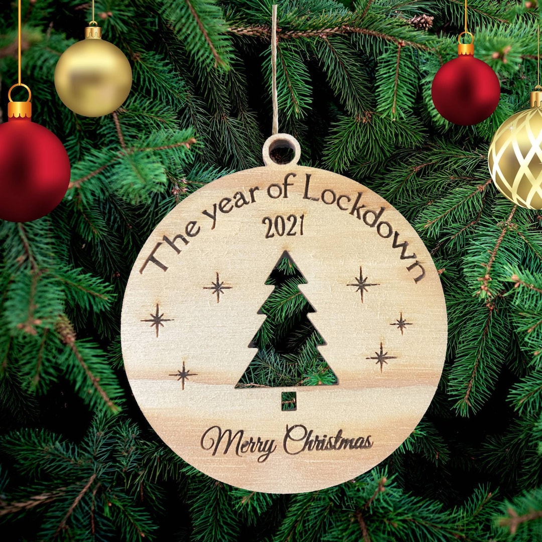 2021 Lockdown Wooden Christmas Ornament: Handmade Tree Decoration - Etsy