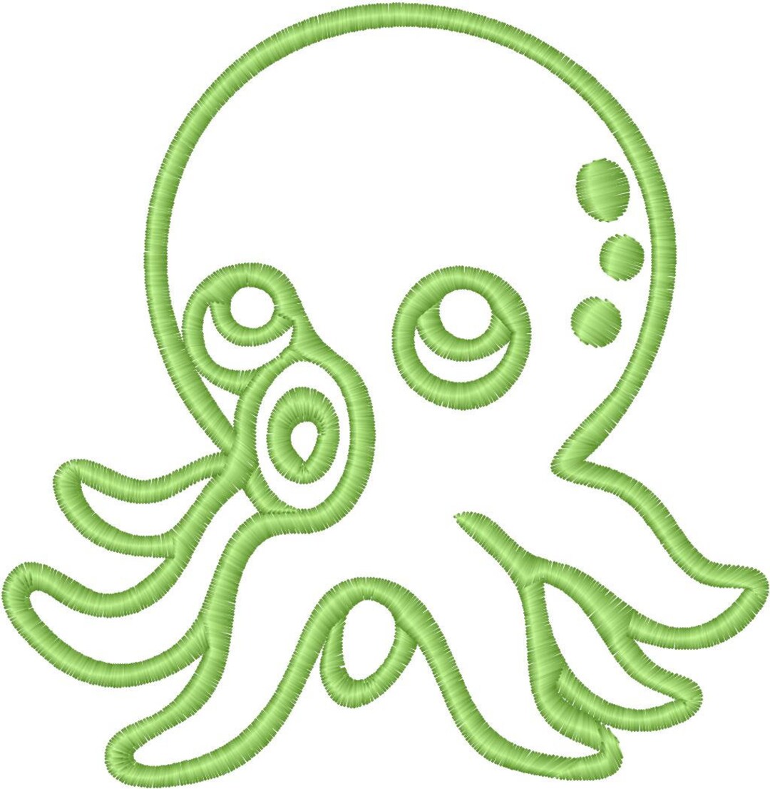 Octopus Embroidery Design, 7 Sizes,octopus Embroidery, Octopus ...