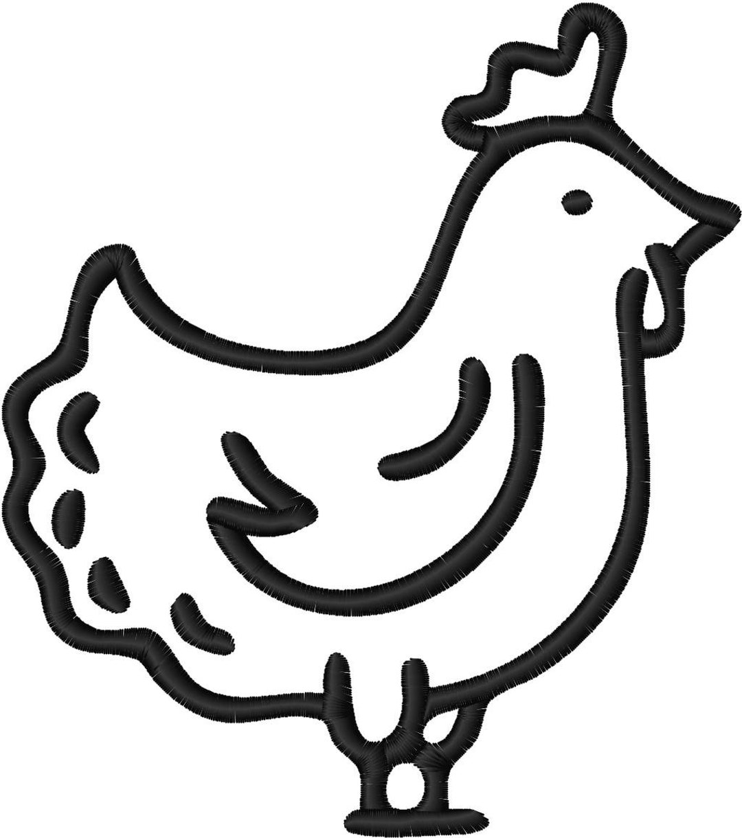 Hen Embroidery Design, 7 Sizes, ,hen Embroidery, Machine Embroidery ...