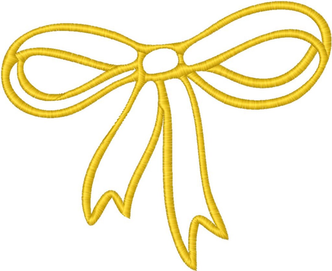 Bow Embroidery Design, 7 Sizes, , Bow Embroidery, Machine Embroidery ...