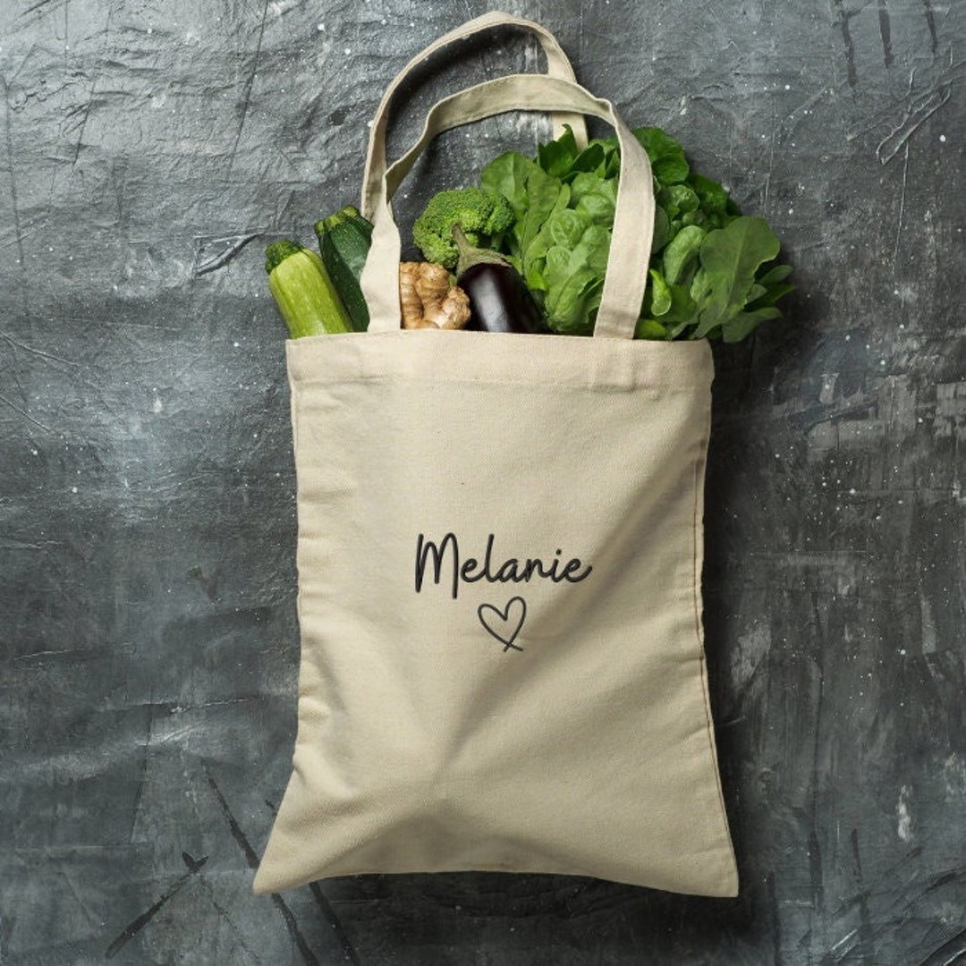 Personalised Tote Bag With Embroidery, Embroidered Fabric Jute Bag With ...