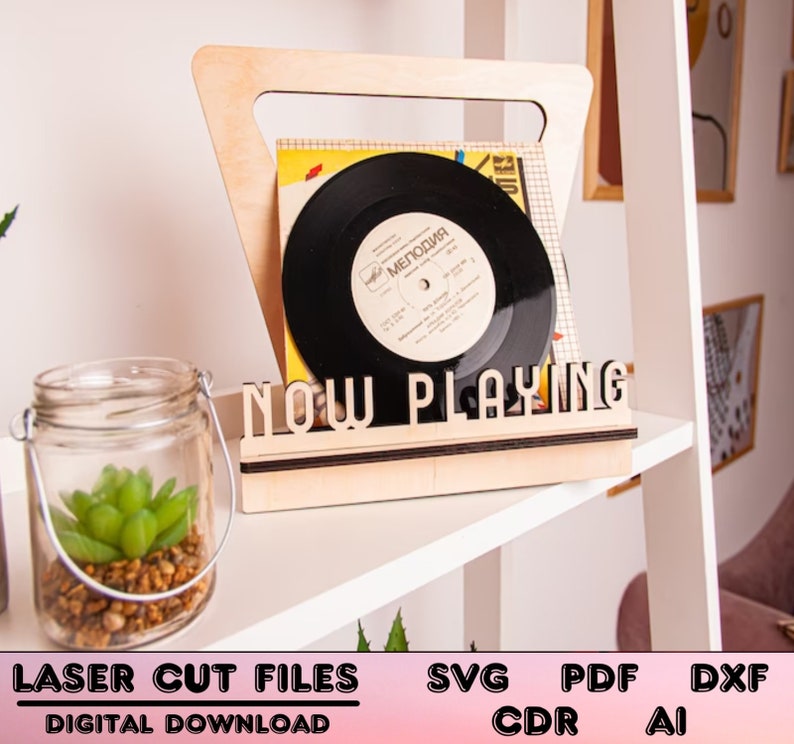 Vinyl Record Stand Svg Vinyl Record Stand Pdf Vinyl Record - Etsy Australia