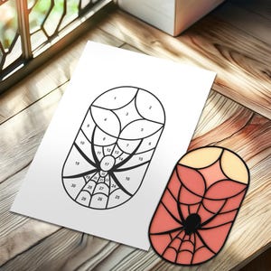 Spider Stained Glass Pattern, Spider Stained Glass Template, Spider ...