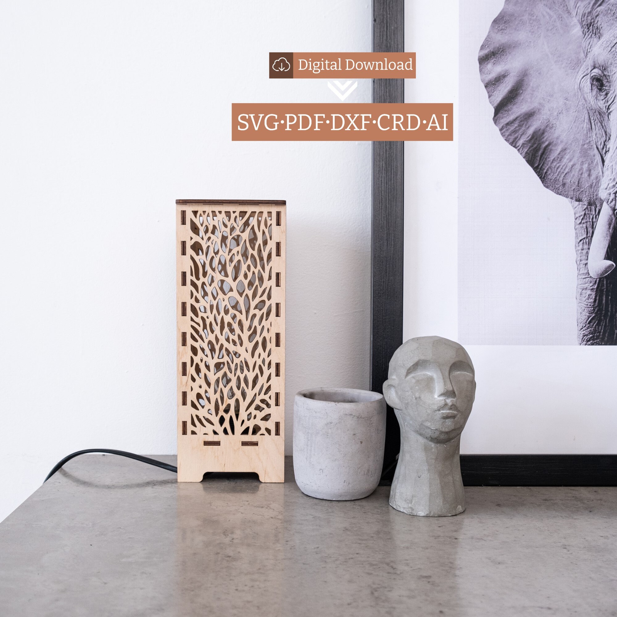 Wood Table Lamp Shade Pattern Wood Table Lamp Shade Pdf - Etsy