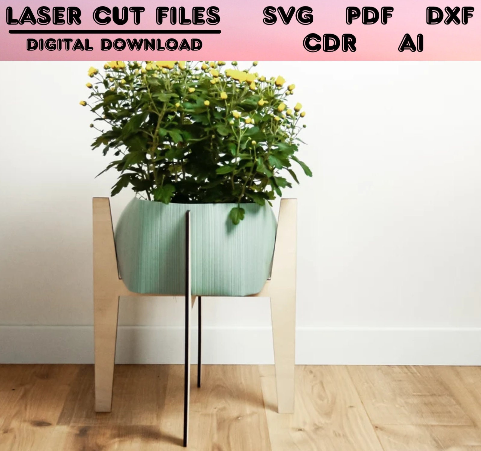 Plant Stand Svg, Plant Stand Laser Cut, Plant Rack Svg, Plant Rack ...