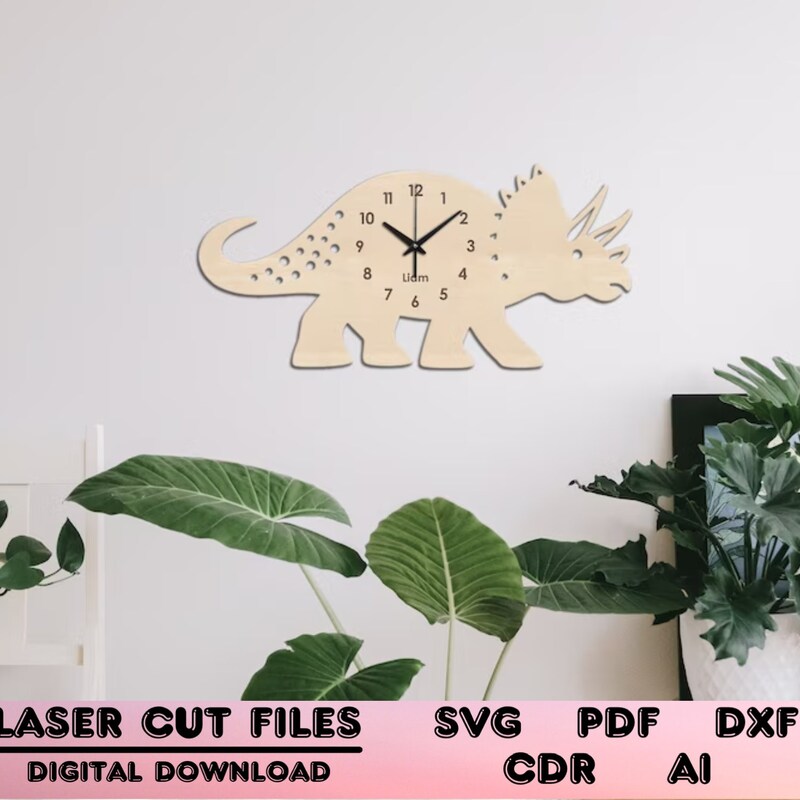 Dinosaur Wall Clock - Etsy