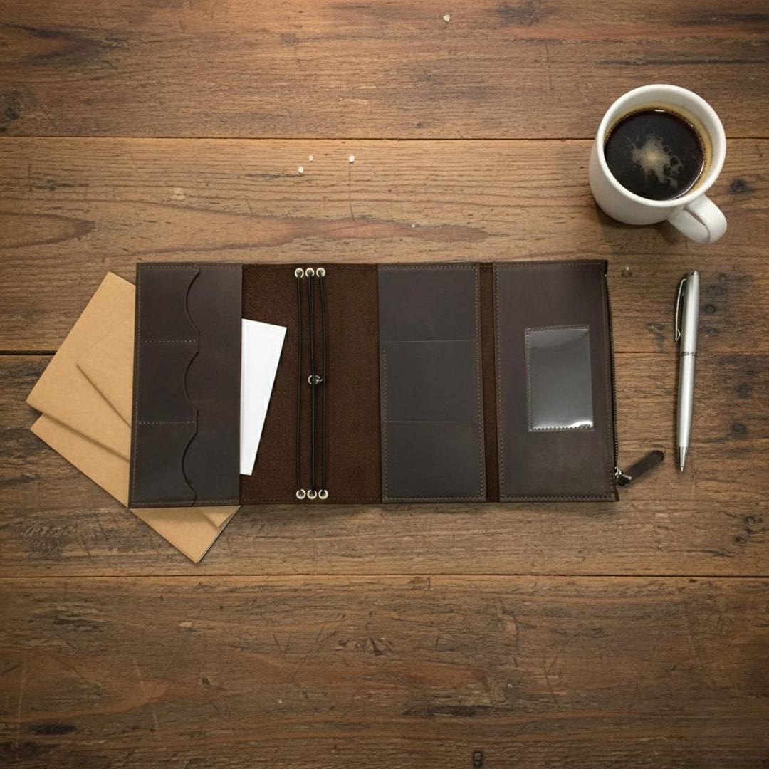 Custom Leather Notebook Cover, Leather Notebook Holder, Journal Cover ...