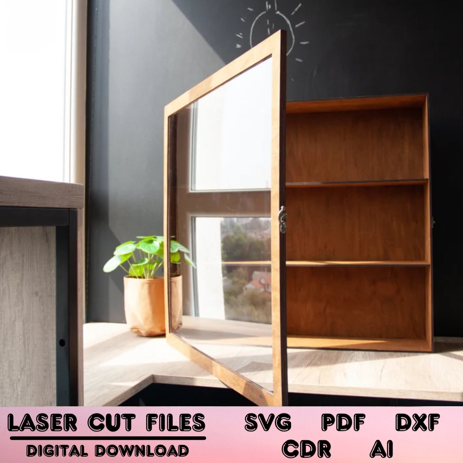 Display Case Svg, Display Case Pdf, Display Cabinet Svg, Display ...