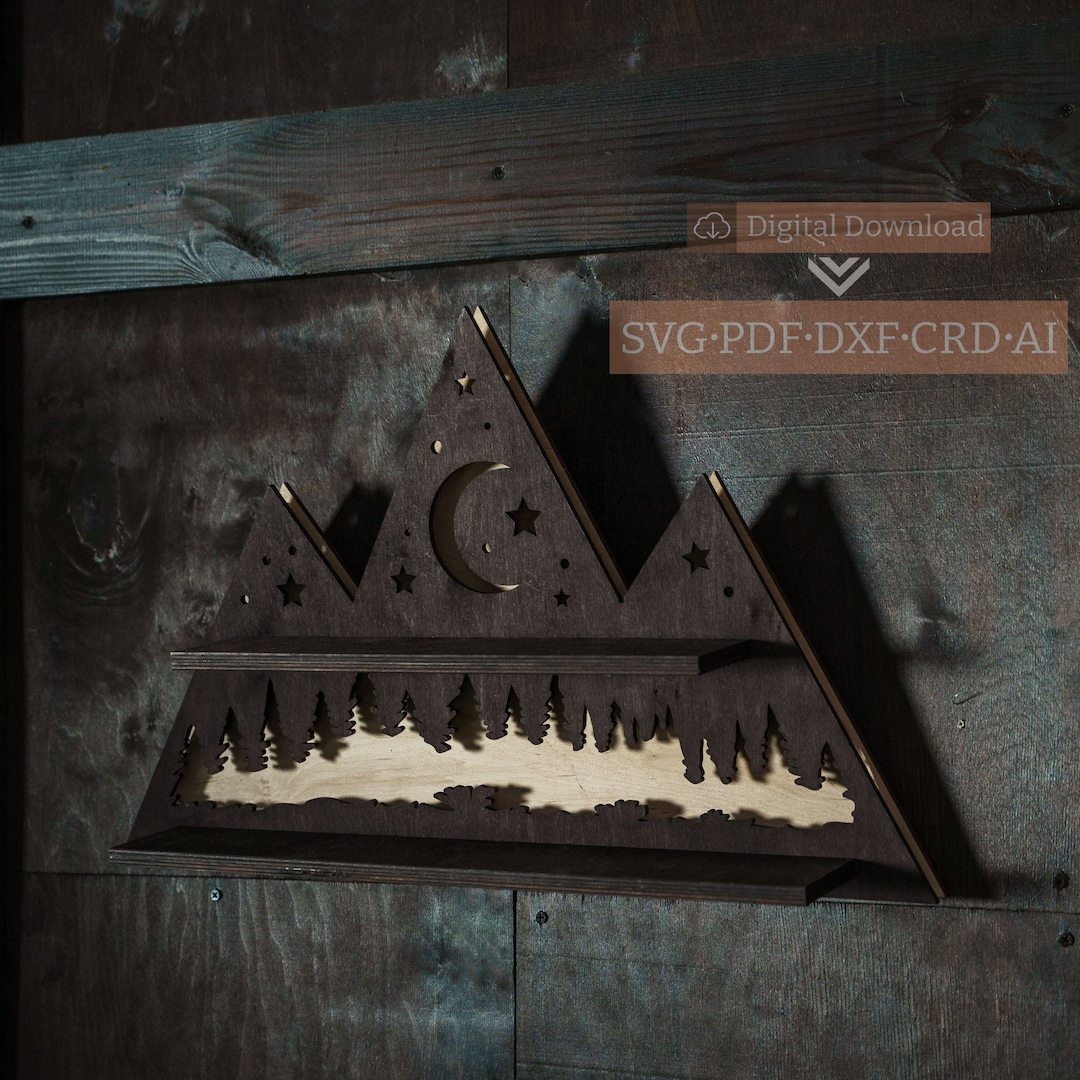 Mountain Shelf Svg, Mountain Shelf Pdf, Mountain Shelf Pattern, Wooden ...